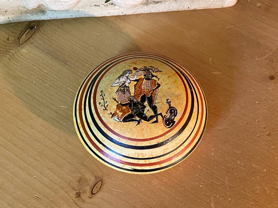 Vintage Handpainted Trinket Box - Made in Greece | Classic Figurines ...