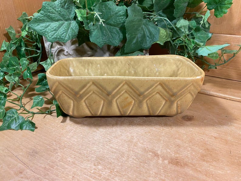 Vintage Mccoy Pottery Planter | Neutral Abstract Pattern | Midcentury ...