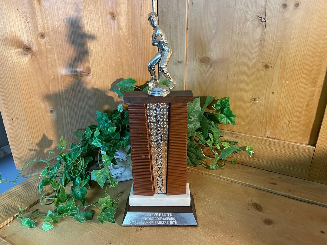 Vintage Baseball Trophy | Steve Baxter - Most Courageous | Juinior ...