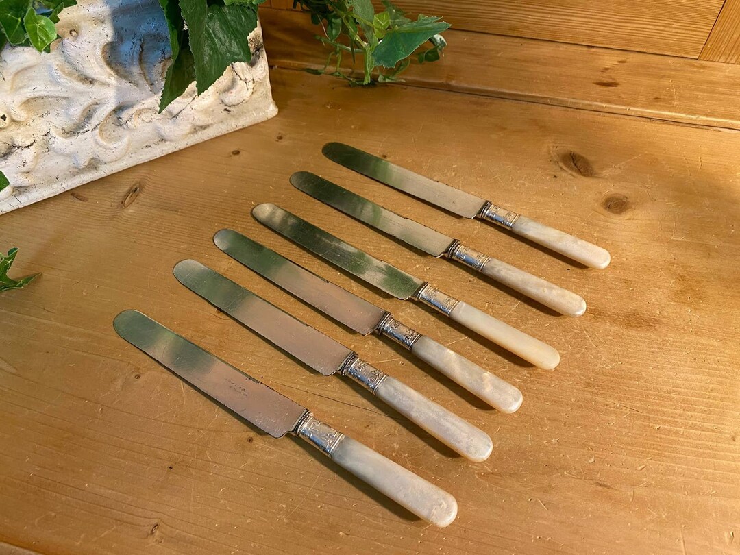 Vintage Mother of Pearl Handle Knives - Set of 6 | Landers Frary ...