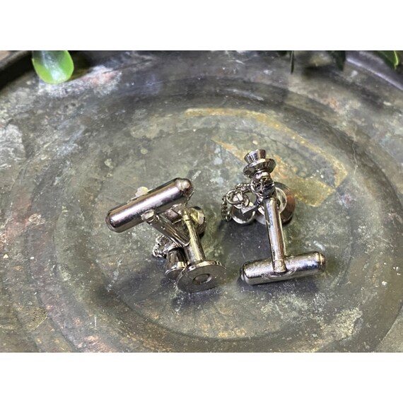 Vintage Candlestick Rotary Phone Silver Cufflinks | J… - Gem
