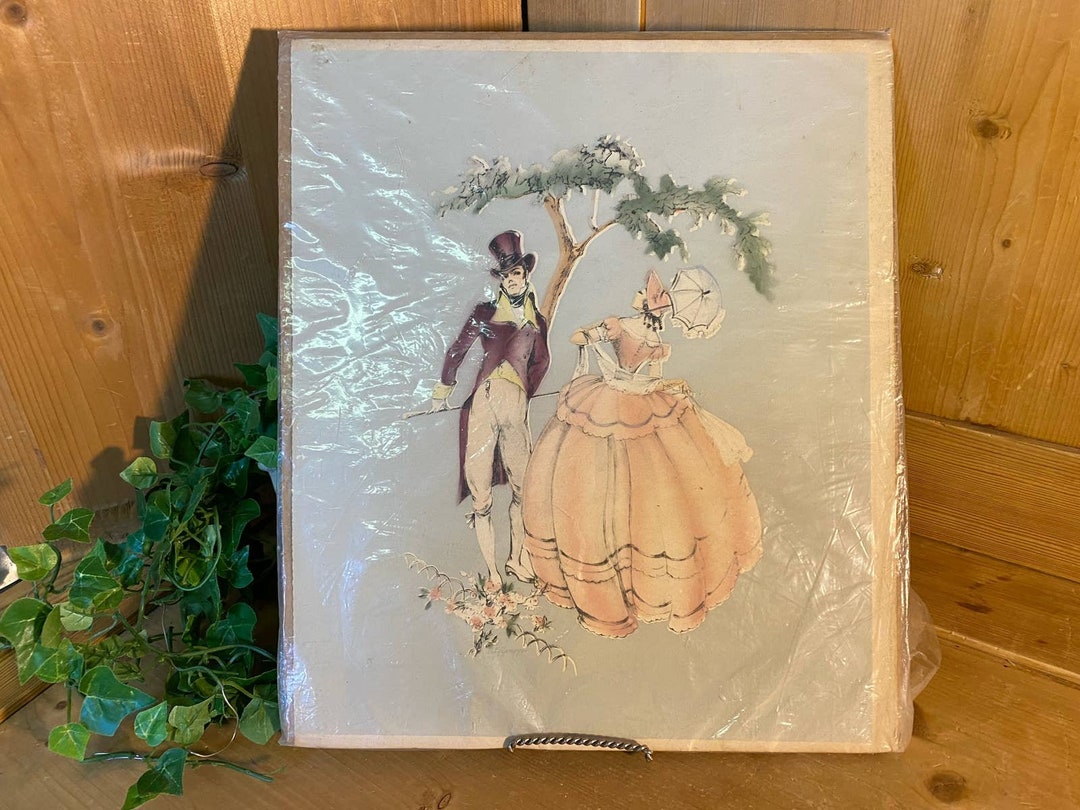 Vintage Victorian Suitor Art Print | Victorian Man and Woman | Unframed ...