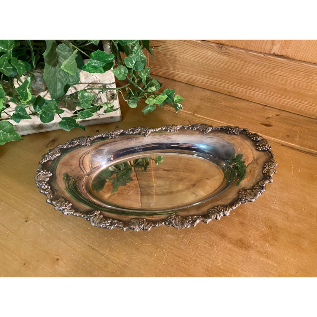Vintage Ornate Silverplated Platter | Hecworth | Reproduction - Old ...
