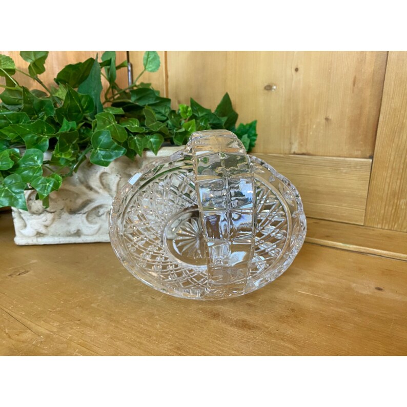 Vintage Clear Glass Basket Cottagecore Molded Glass Basket - Etsy