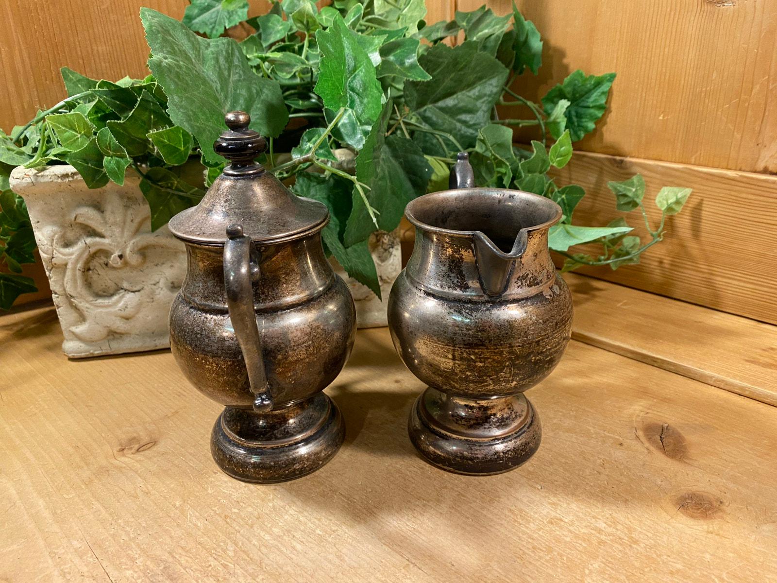 Vintage Silver Plated Sugar and Creamer Set | Set of 2 | Gotham ...