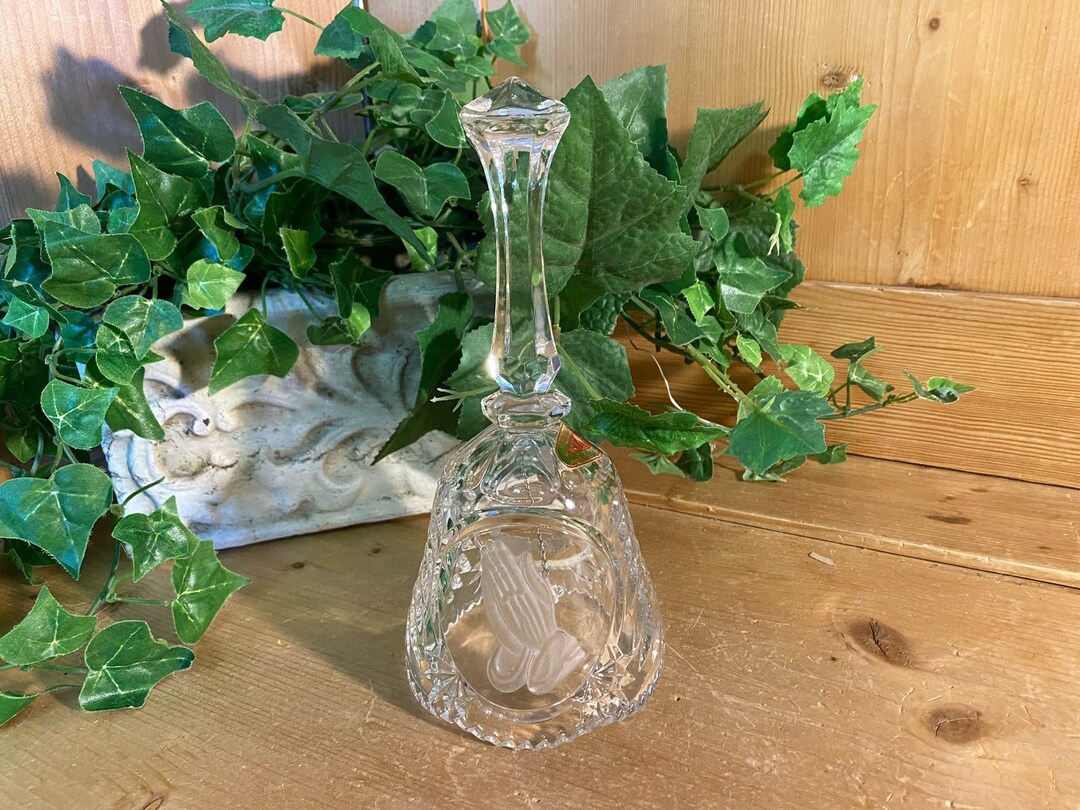 Vintage Lead Crystal Bell With the Lord's Prayer | Artmark | Clear ...