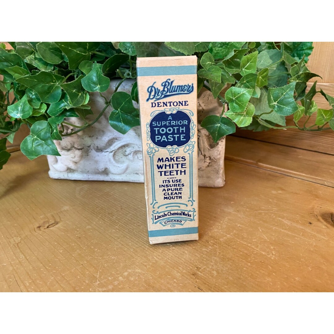 Vintage Toothpaste Box | Dr. Blumers Dentone Toothpaste | Advertising ...