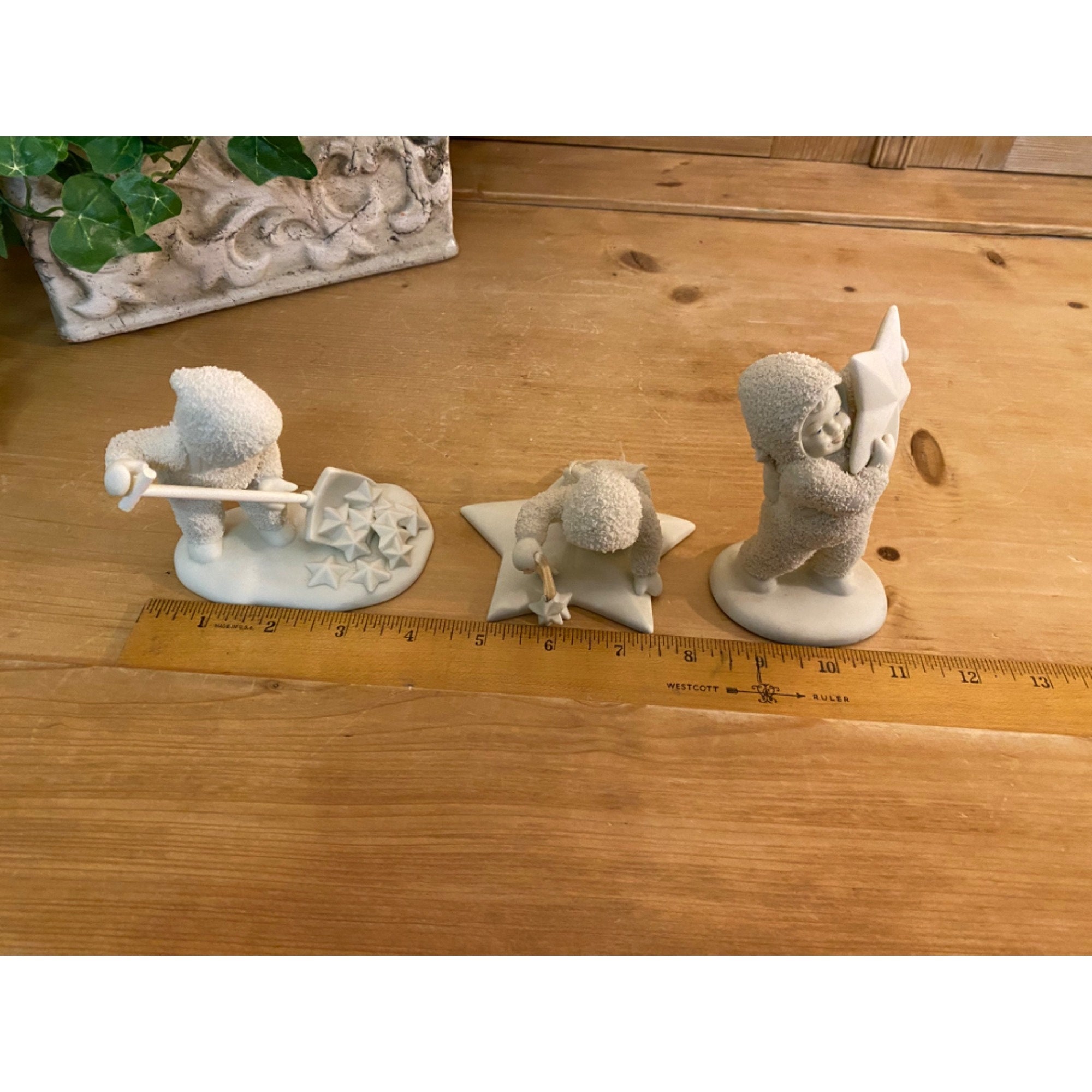 Vintage Ceramic Snowbabies Figurines Set of Three Dept. 56 - Etsy