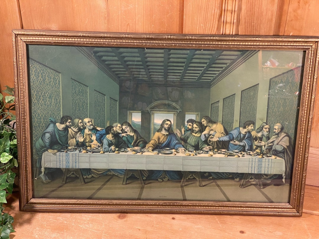 Vintage Framed Art Print: the Last Supper | Leonardo Da Vinci Art Print ...