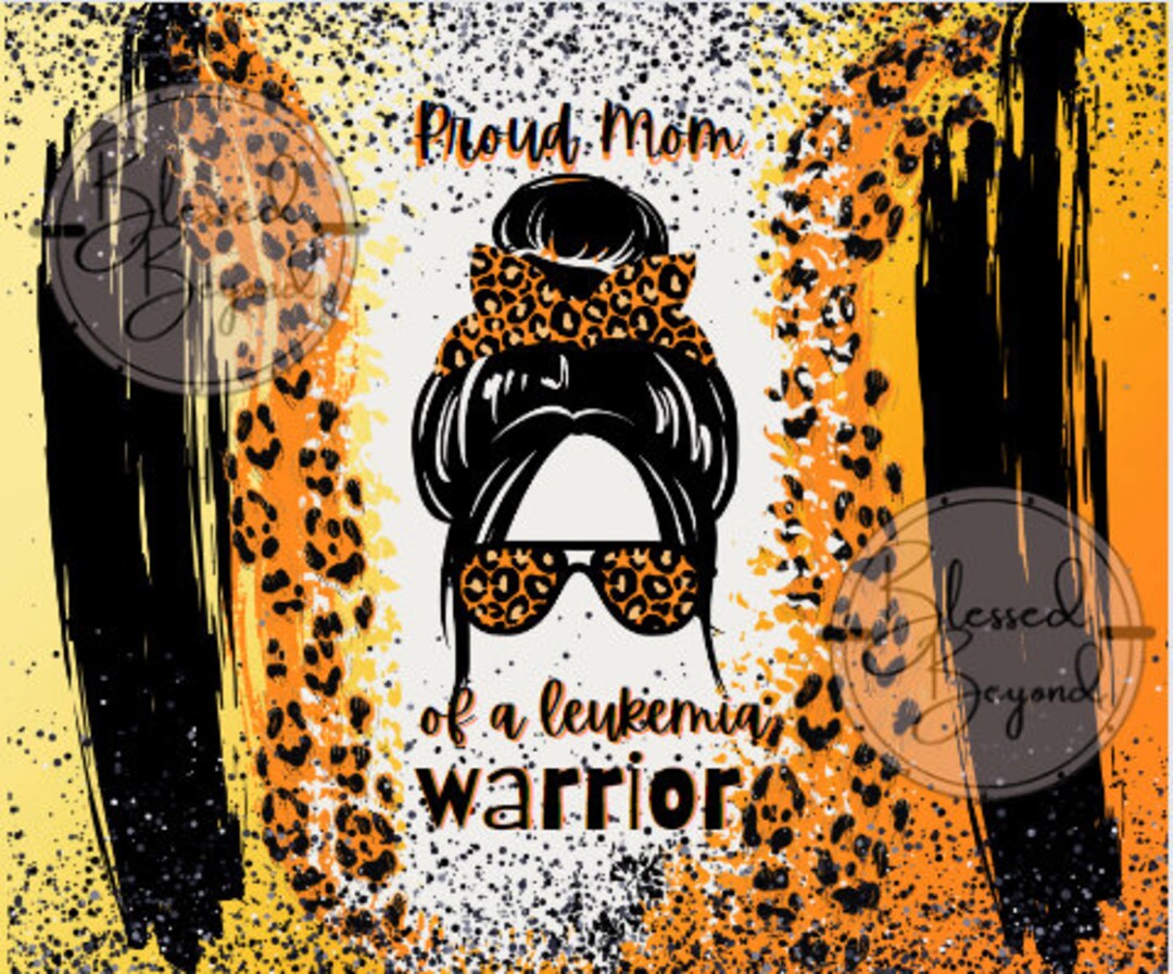 Leukemia Warrior 20 Oz Skinny Tumbler Sublimation Wrap, DIGITAL ...