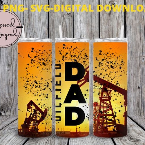 Oilfield Digital 20oz Skinny Tumbler Wrap Oil Rig Wood Resin - Etsy