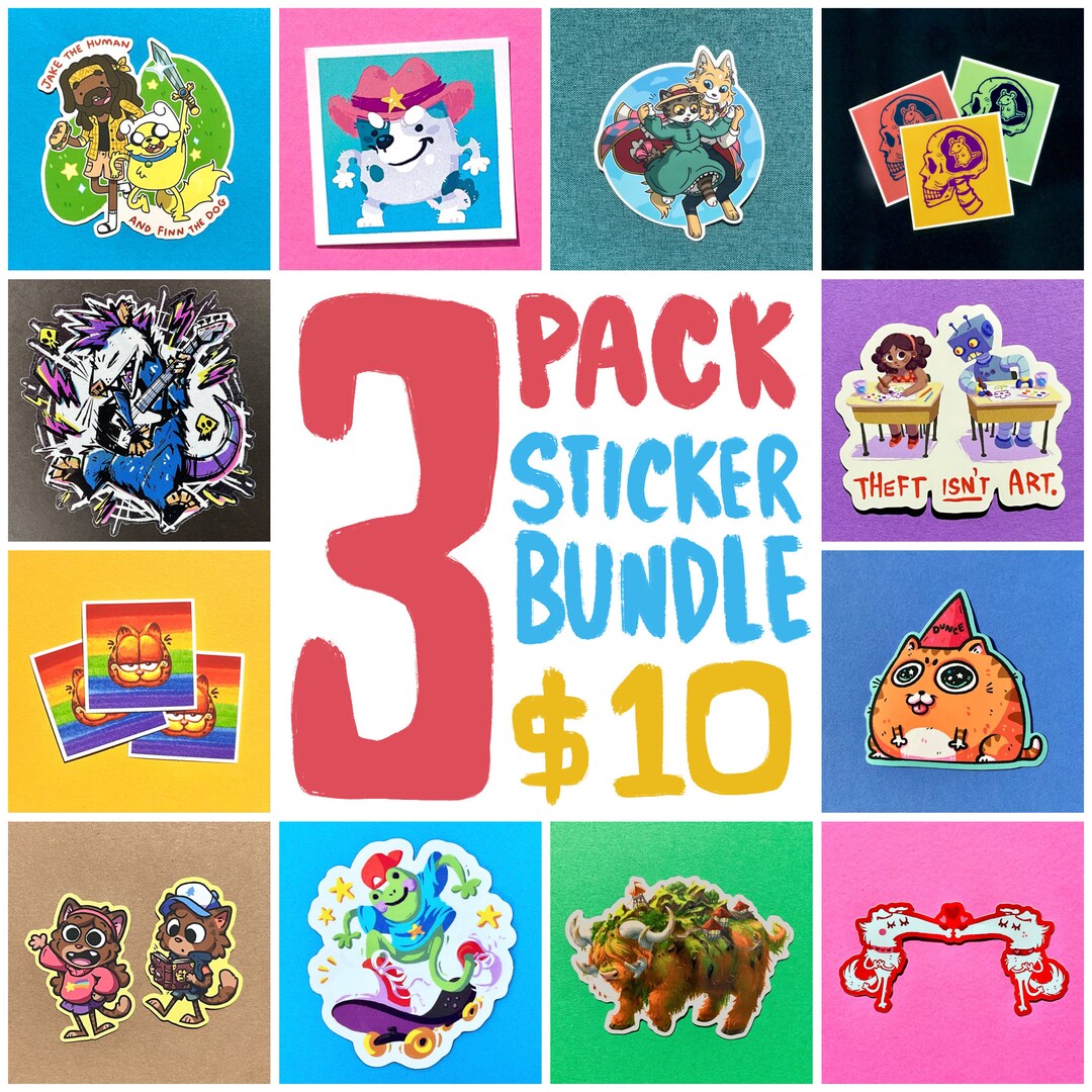 Any 3 Stickers Bundle! // Sticker Pack Sheet Multiple Meme Rat Possum ...