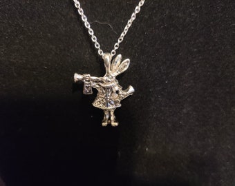 White Rabbit Necklace | Etsy