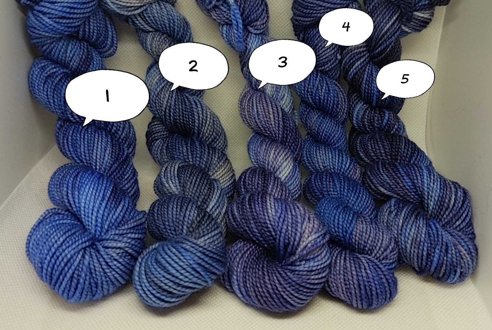 True to Blue Sock Yarn Mini Skein Hand-dyed Yarn Knitting and Crochet ...
