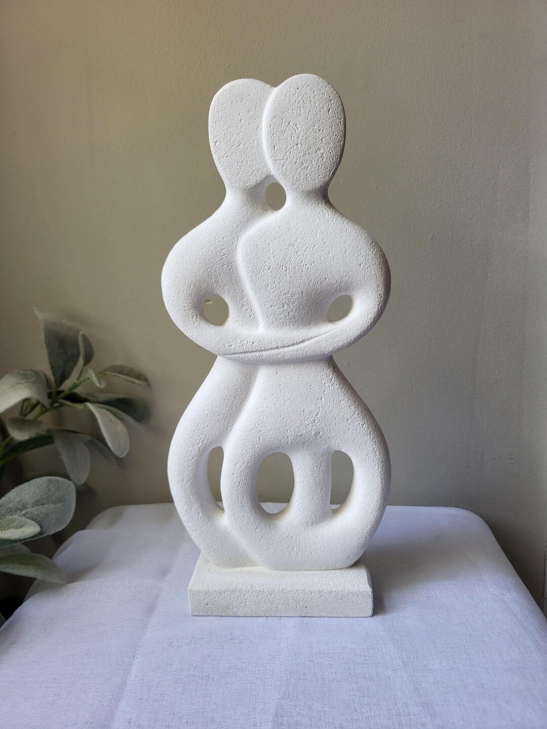 Cycladic Lovers Hand Carved Art Statue Figurine White Porous Stone - Etsy