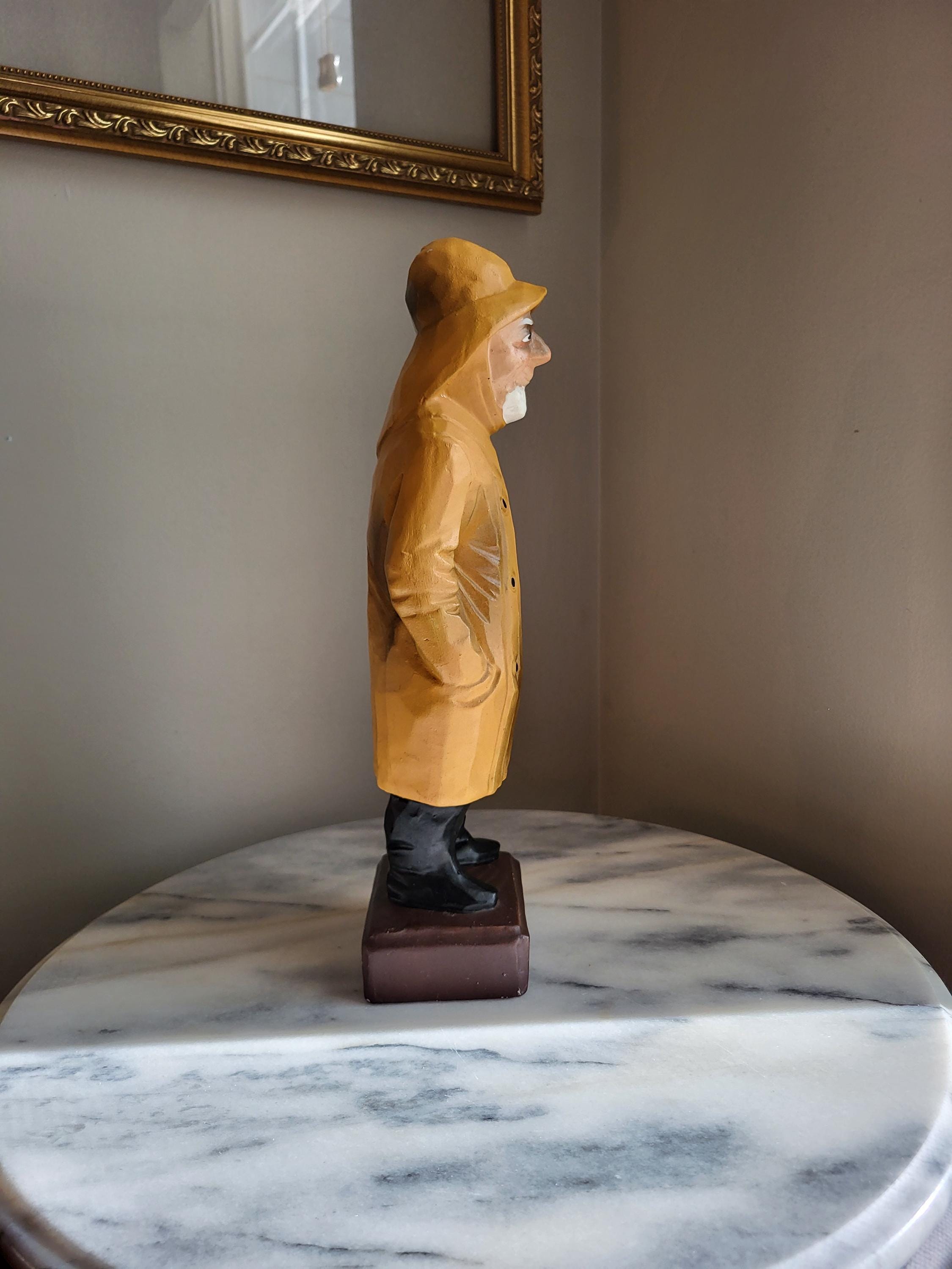 Vintage Maritime Sea Captain Pipe Smoker Figurine| Ceramic Mold Old ...