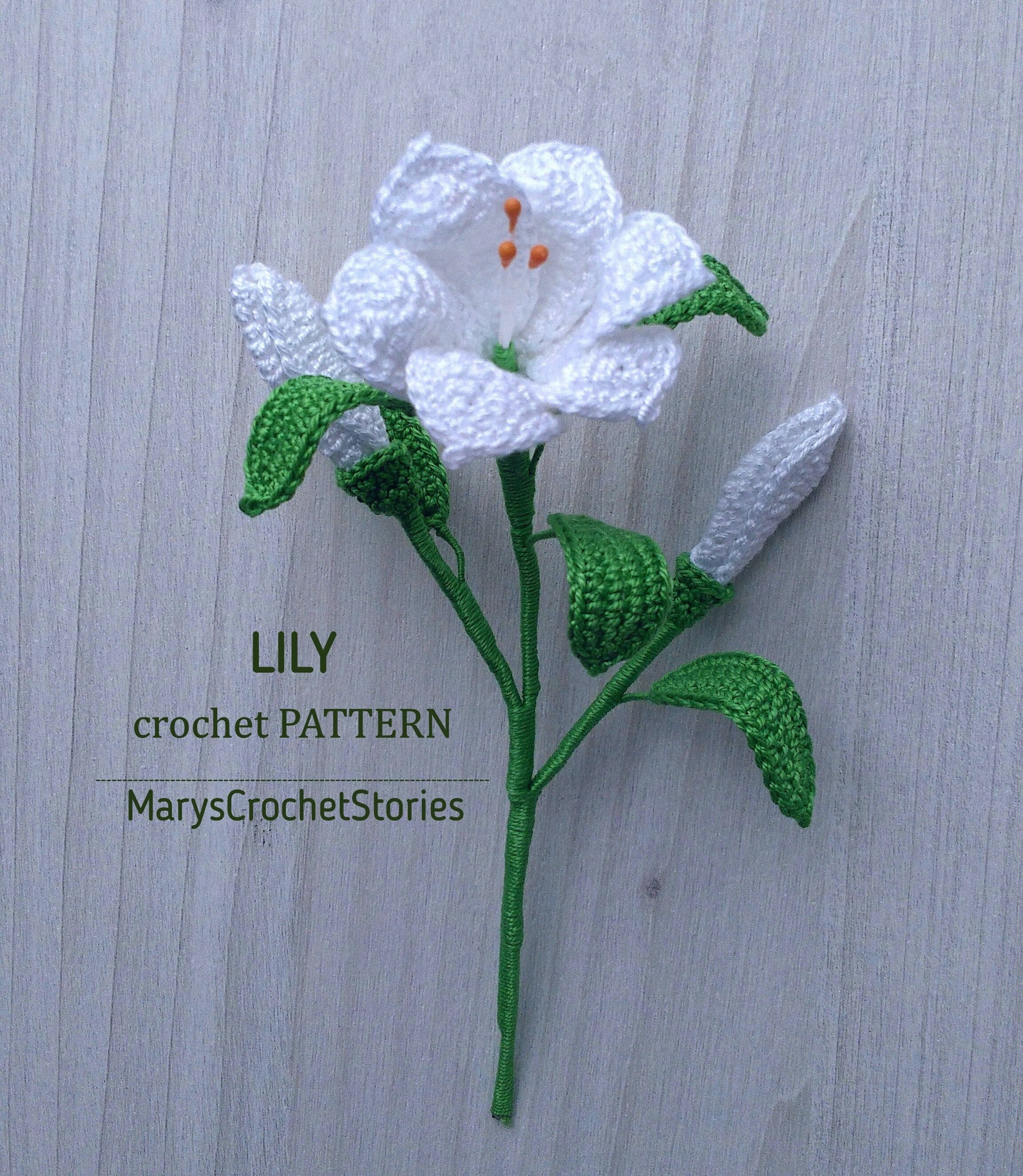 Lily Crochet Pattern Photo Tutorial Lilies for Accessories - Etsy