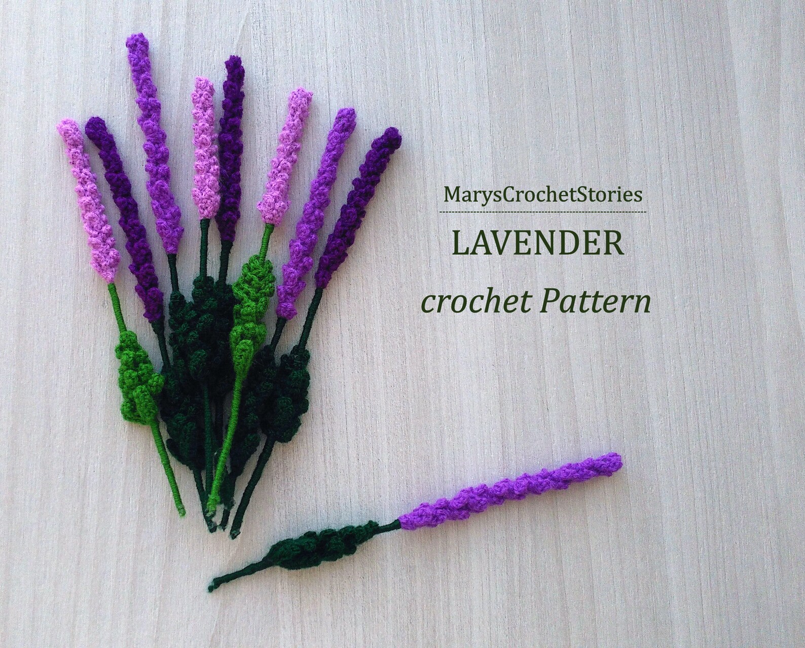 Lavender Crochet Pattern Bouquet of Lavenders Accessories - Etsy