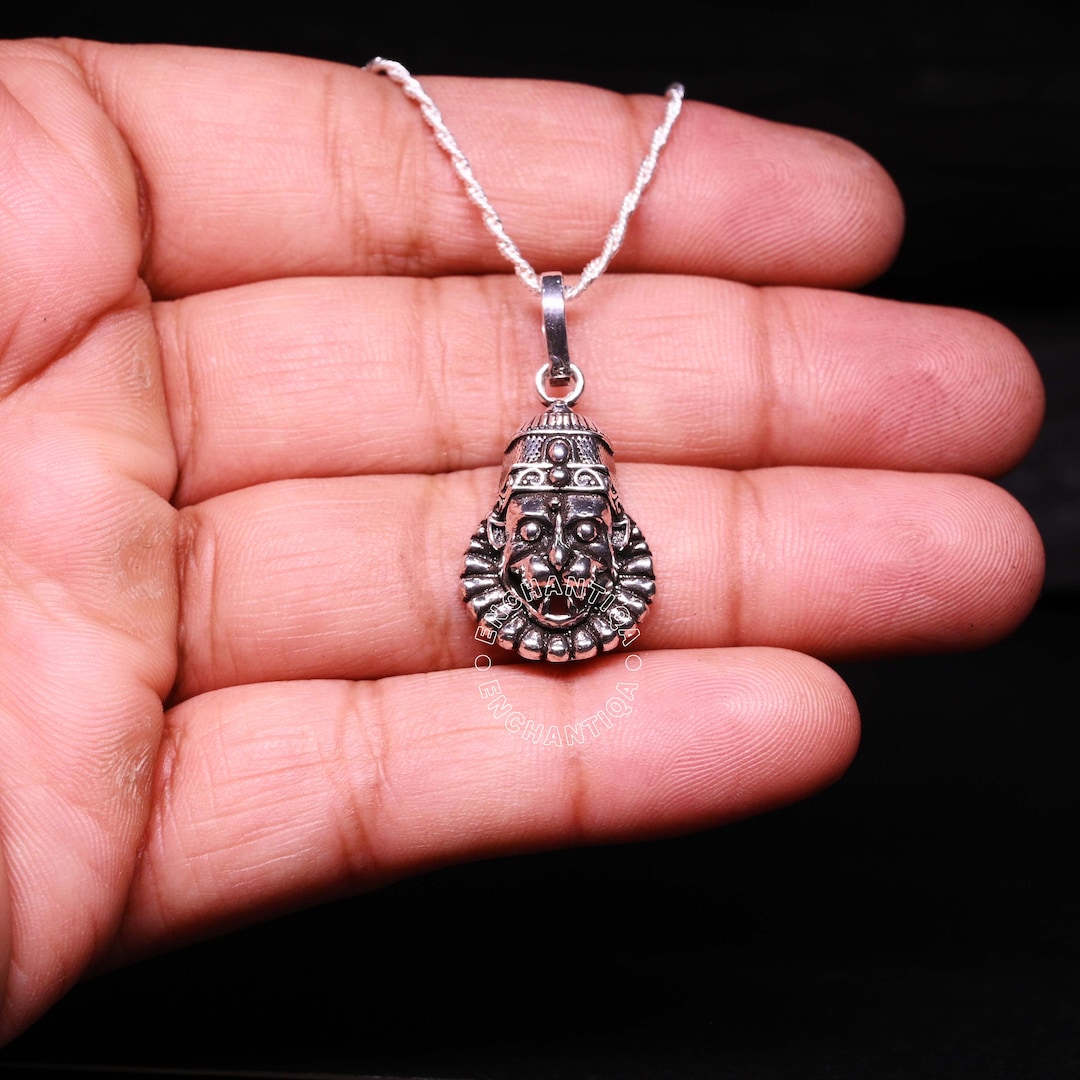 Lord Vishnu Pendant-925 Sterling Silver, Lord Narasimha Pendant ...