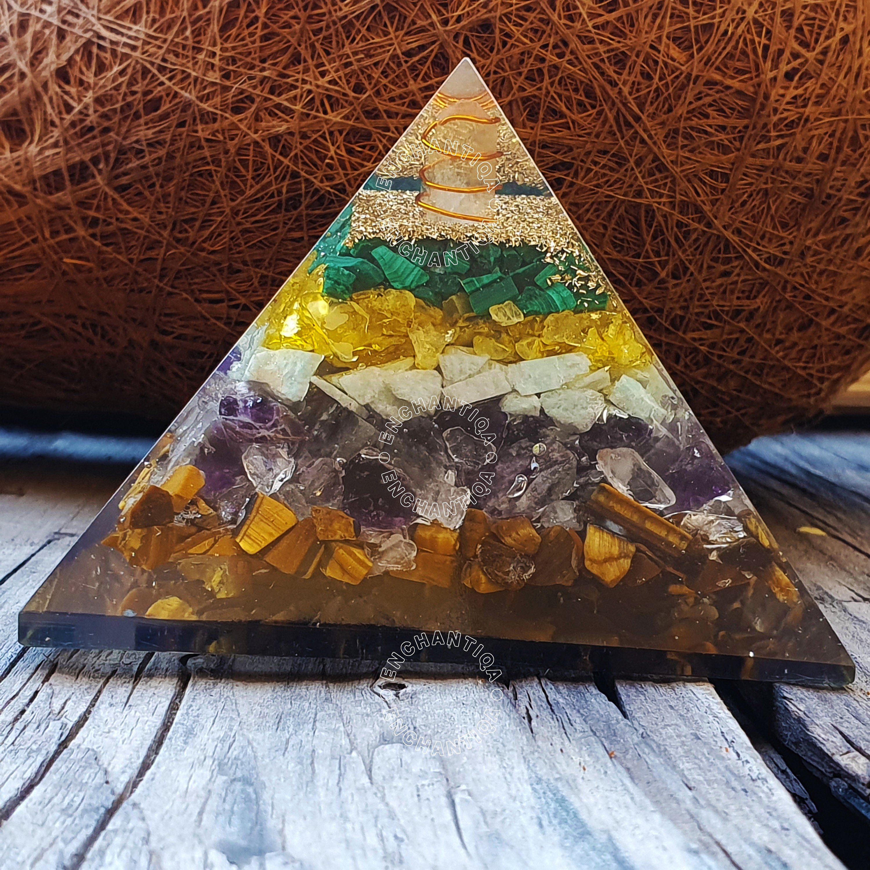 Money Maker Orgone Pyramid, Eight-elements Crystal Orgone, Attract Luck ...