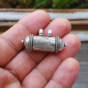 Sterling Silver Locket Pendant Charm, Silver Prayer Box Necklace ...