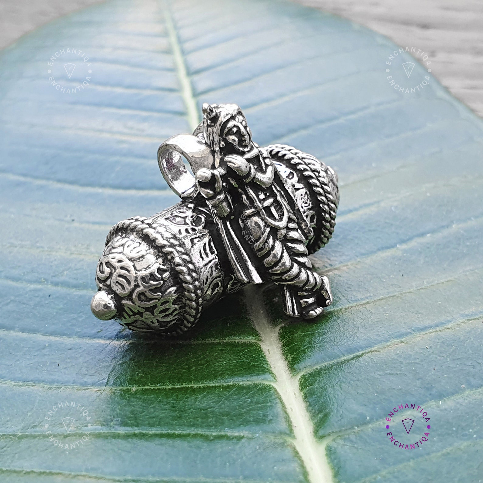 Silver Lord Krishna Pendant, God Tribal India Jewelry Hindu, Ethnic ...