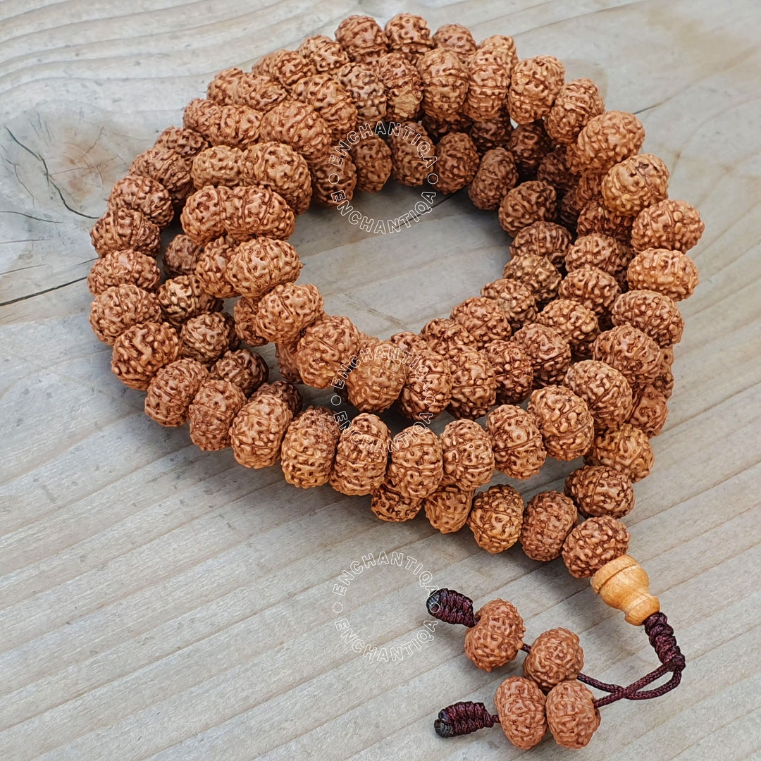 8 Mukhi Rudraksha 108 Rudraksha Mala Prayer Beads 108 Beads Japamala ...