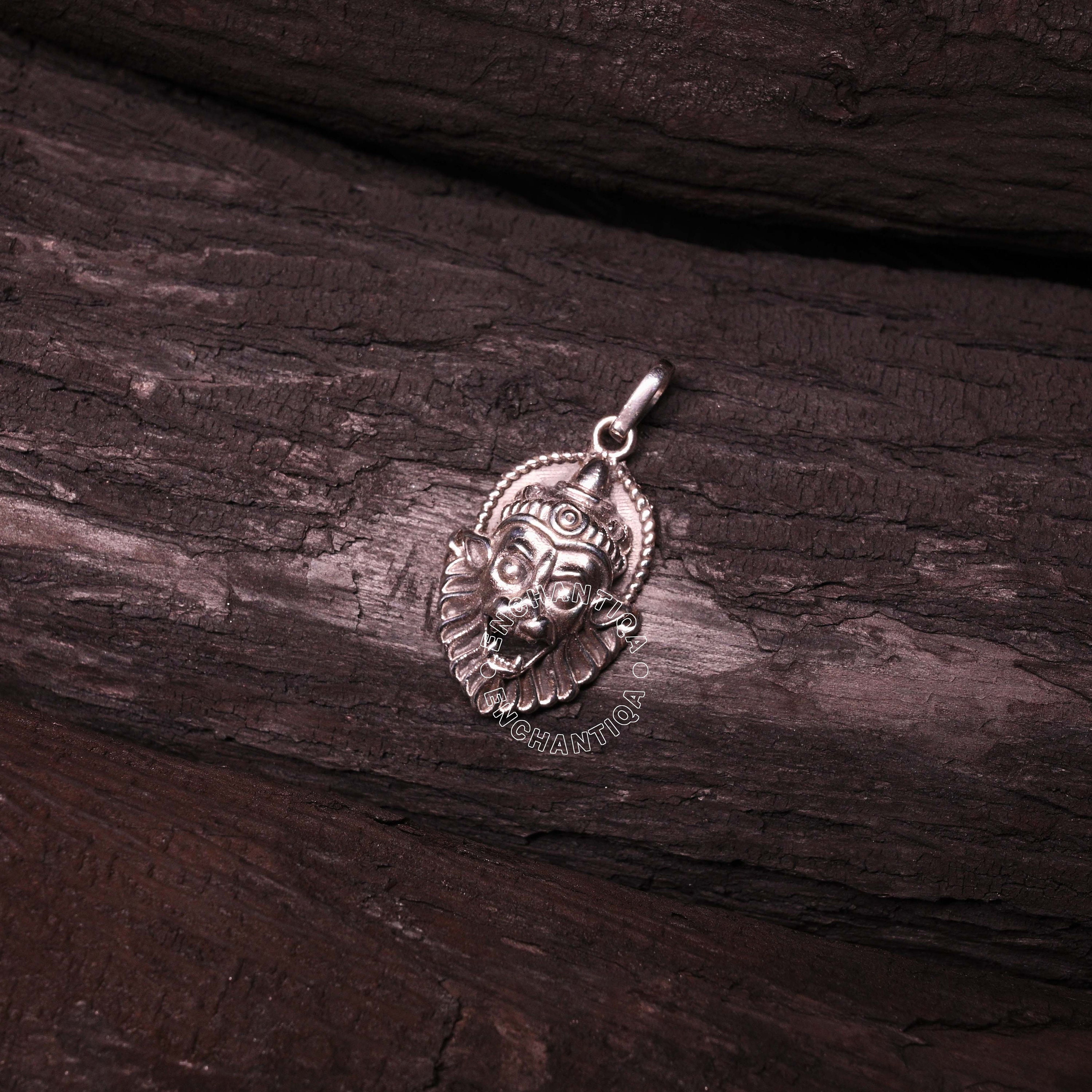 Lord Narasimha Pendant 925 Sterling Silver, Religious Pendant, God ...