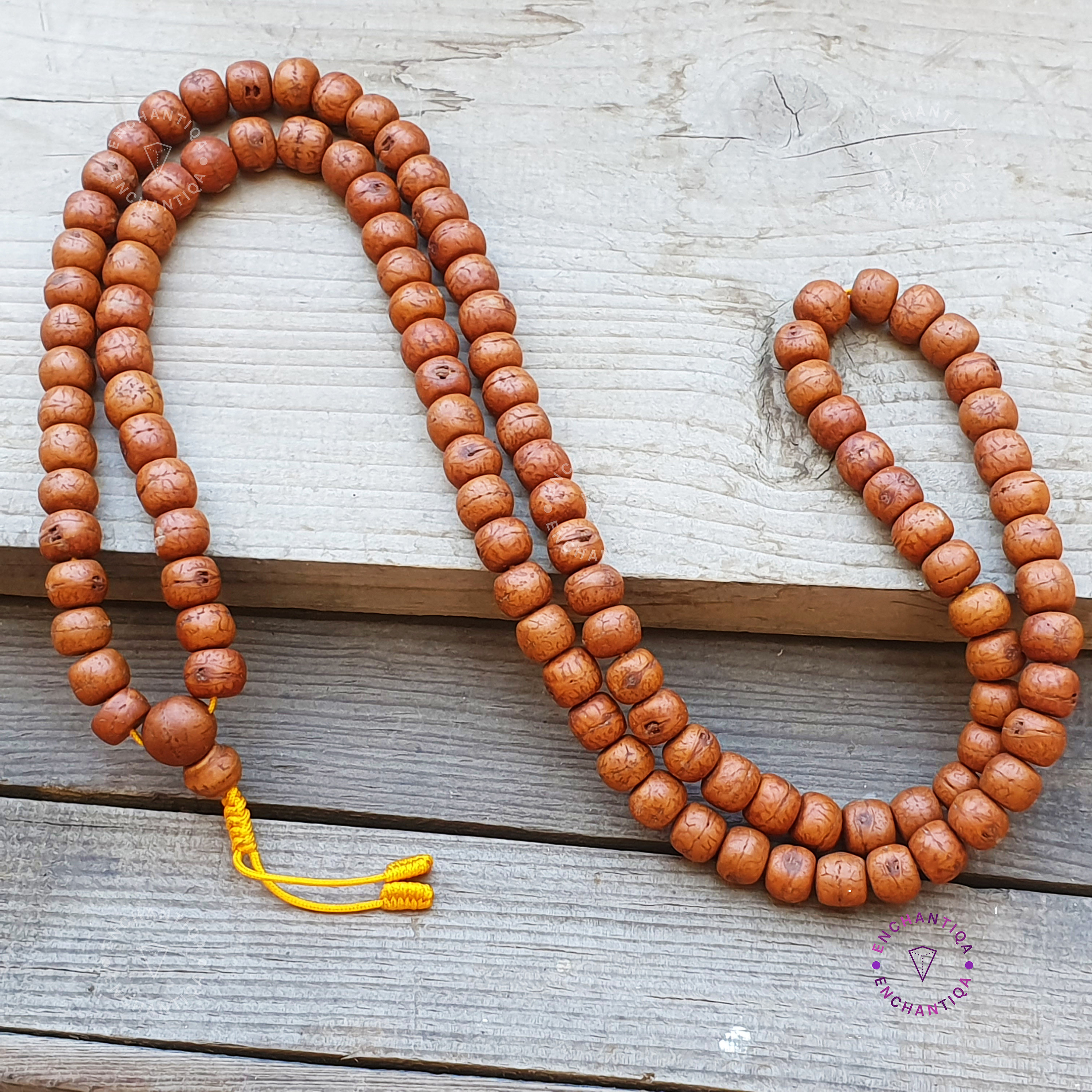 Energizing Bodhi Seed Mala, Natural 108 Bodhi Seeds Mala, Tibetan Mala ...