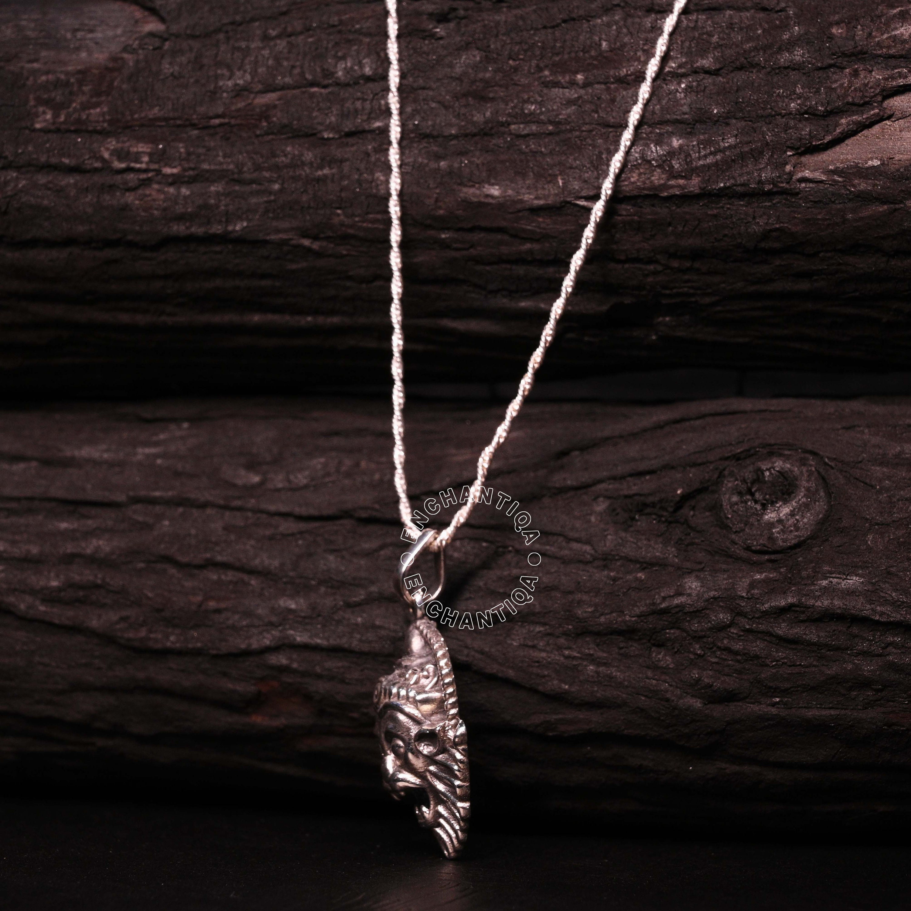 Lord Narasimha Pendant 925 Sterling Silver, Religious Pendant, God ...