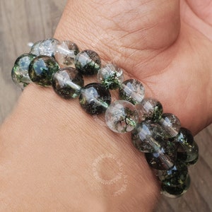 Green Phantom Quartz Bracelet 8mm 10mm, Heart Chakra Bracelet, Green ...