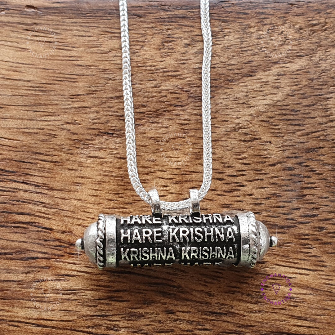 Hare Krishna Kavacha, Hare Krishna Mahamantra, Sterling Silver Prayer ...
