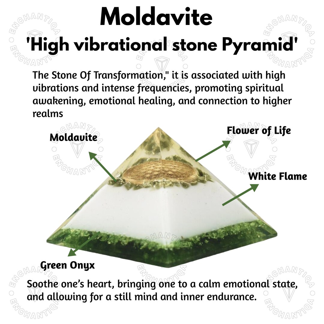 Moldavite Orgone Pyramid | Moldavite Crystal | Energy Generator Emf ...