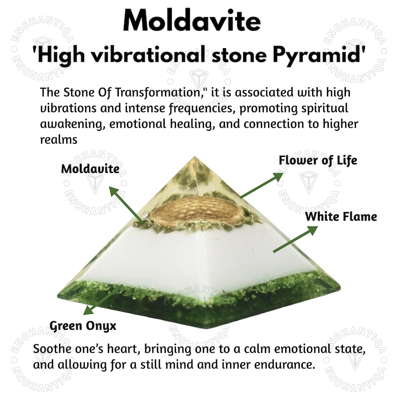 Moldavite Orgone Pyramid | Moldavite Crystal | Energy Generator Emf ...