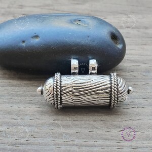 Sterling Silver Locket Pendant Charm, Silver Prayer Box Necklace ...