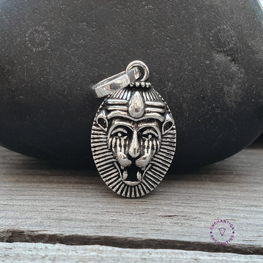 Sterling Silver Narasimha Pendant: Hindu Protection Amulet - Etsy