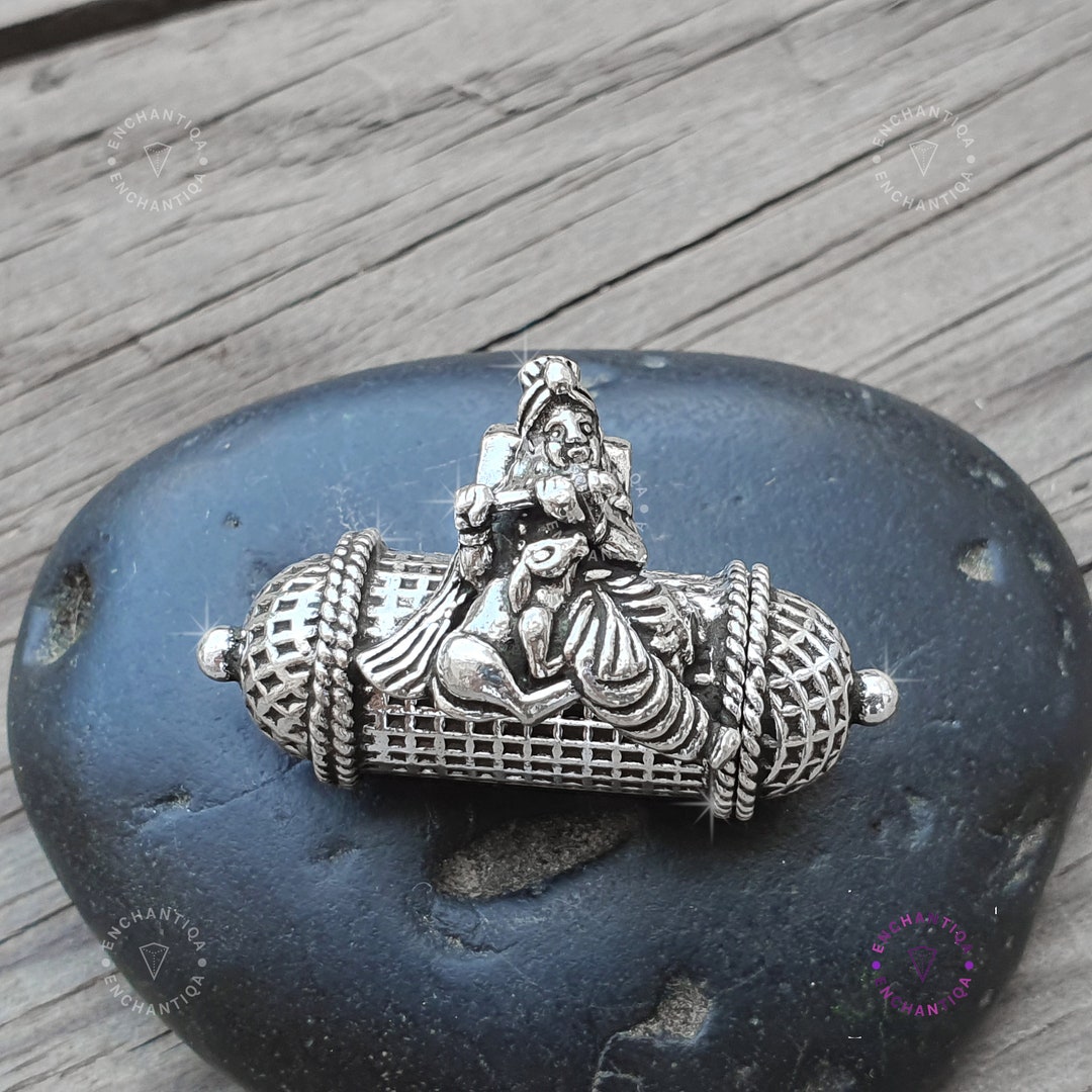 Krishna Pendant Necklace, Krishna Locket Silver, Ethnic Jewelry, 925 ...