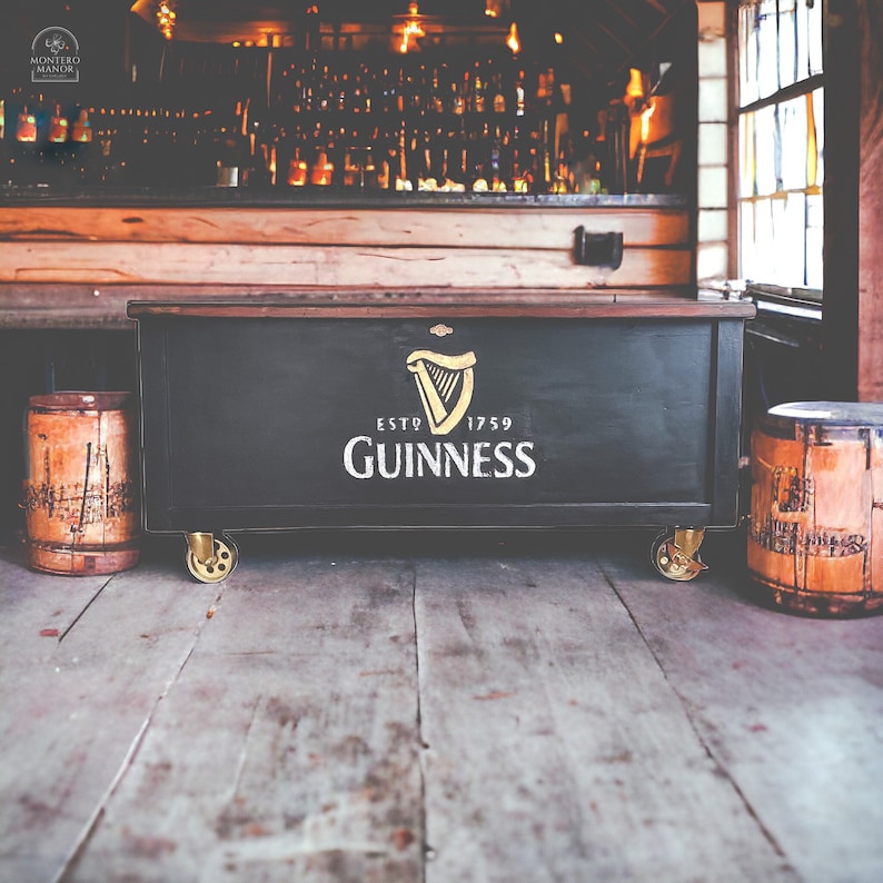 Guinness: Cedar Chest. Office Storage. Bar Bench. Novelty Decor. - Etsy