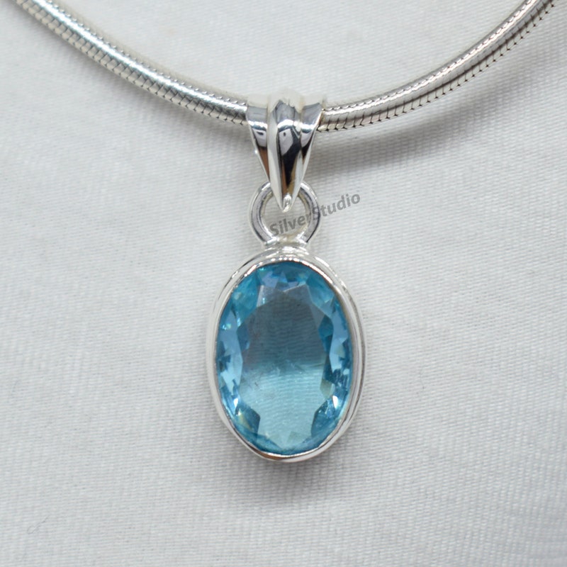 Blue and Silver Necklace - Etsy