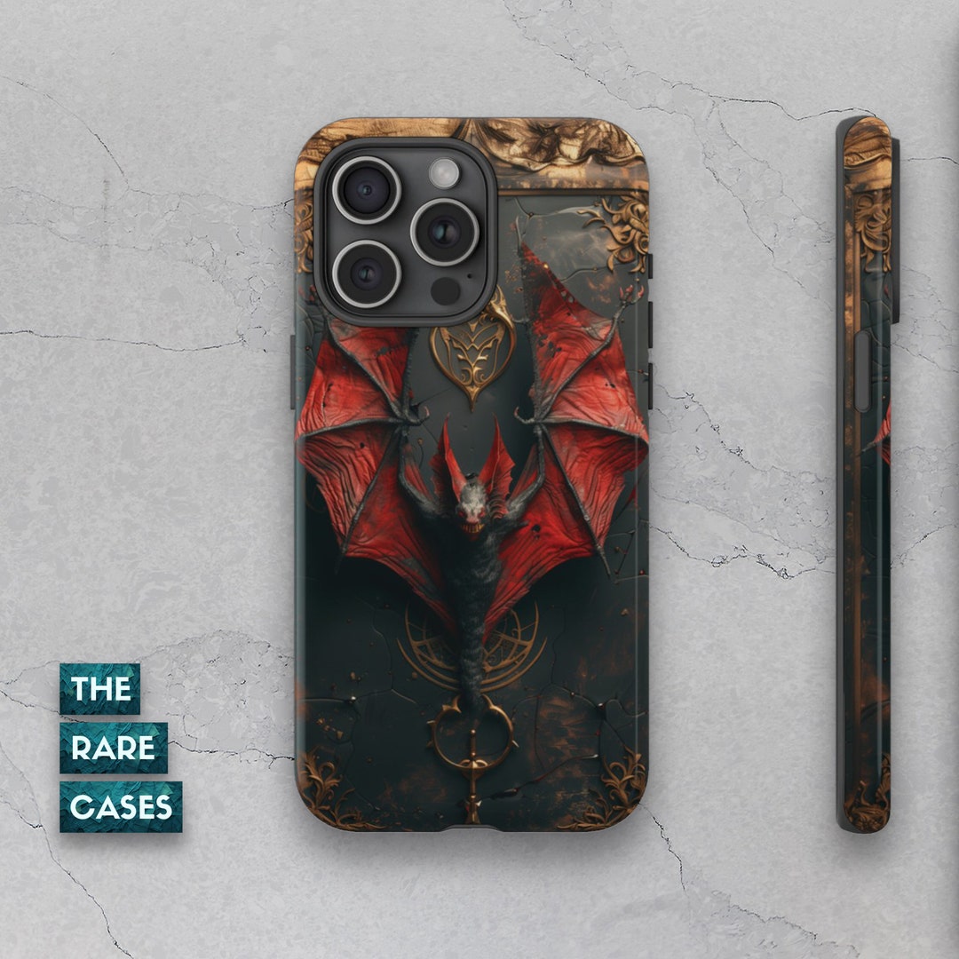 Gothic Vampire Bat Phone Case for iPhone 15/14/13/12/11 Pro Max Cover ...
