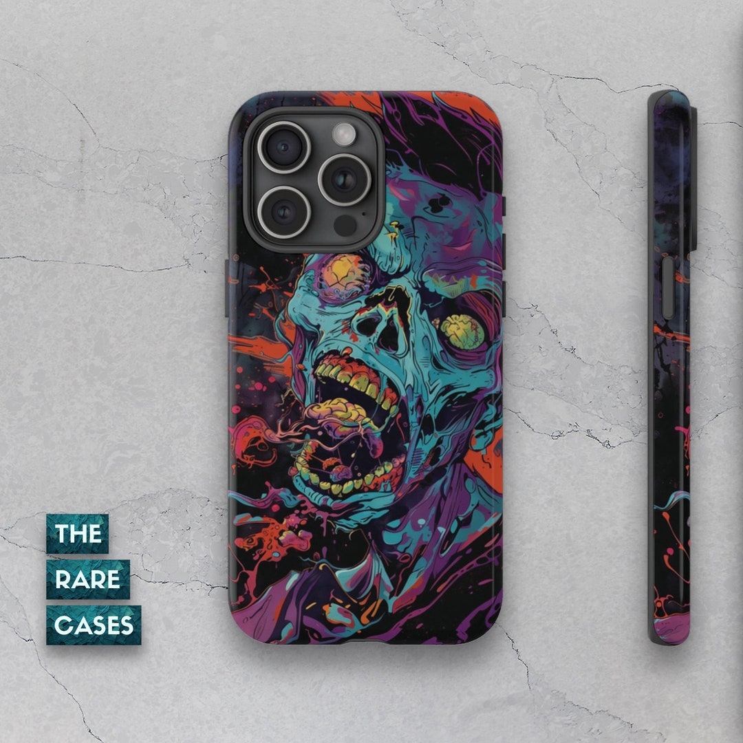 Neon Zombie Horror Phone Case for iPhone 15/14/13/12/11 Pro Max - Bold ...