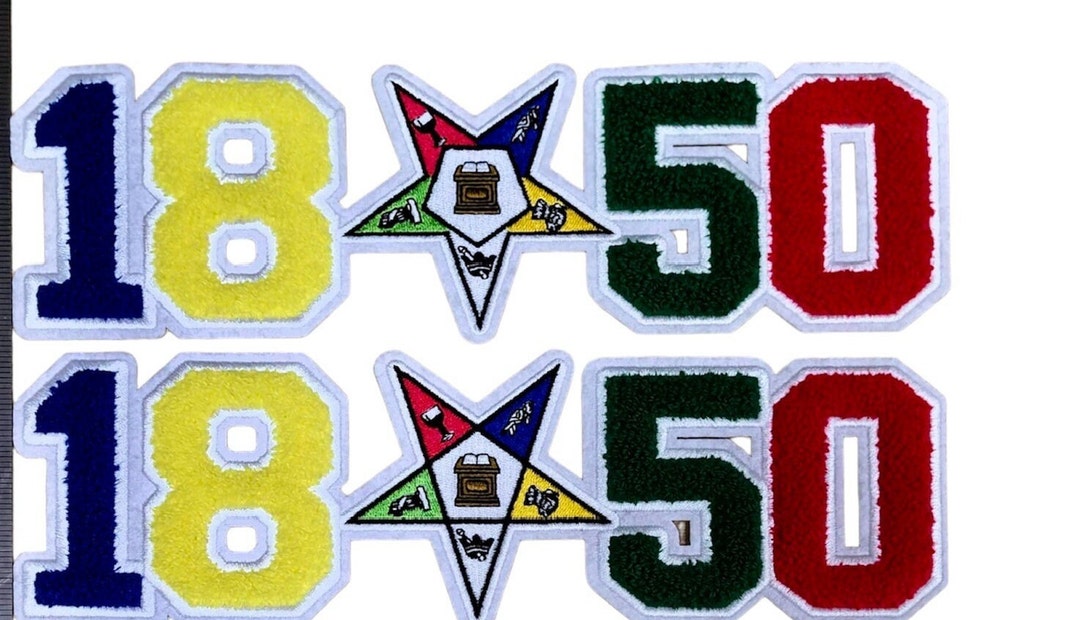 OES Order of Eastern Star 1850 With OES Center Logo Chenille Patch ...