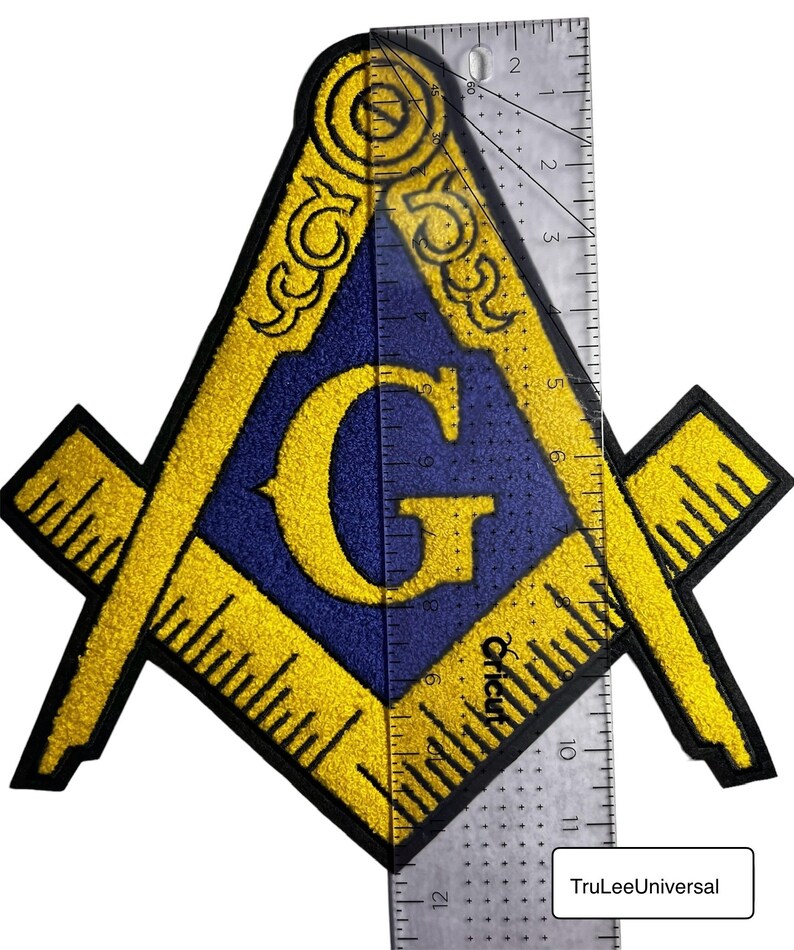 Masonic Compass and Square Chenille Patch, Jackets, Sweatshirt Patches ...