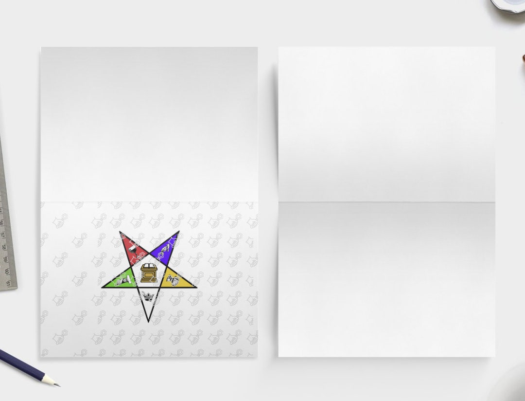 OES Blank Note Card Order of Eastern Star Sisters Sisterhood Fraternal ...