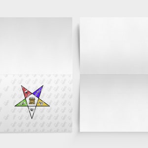OES Blank Note Card Order of Eastern Star Sisters Sisterhood Fraternal ...