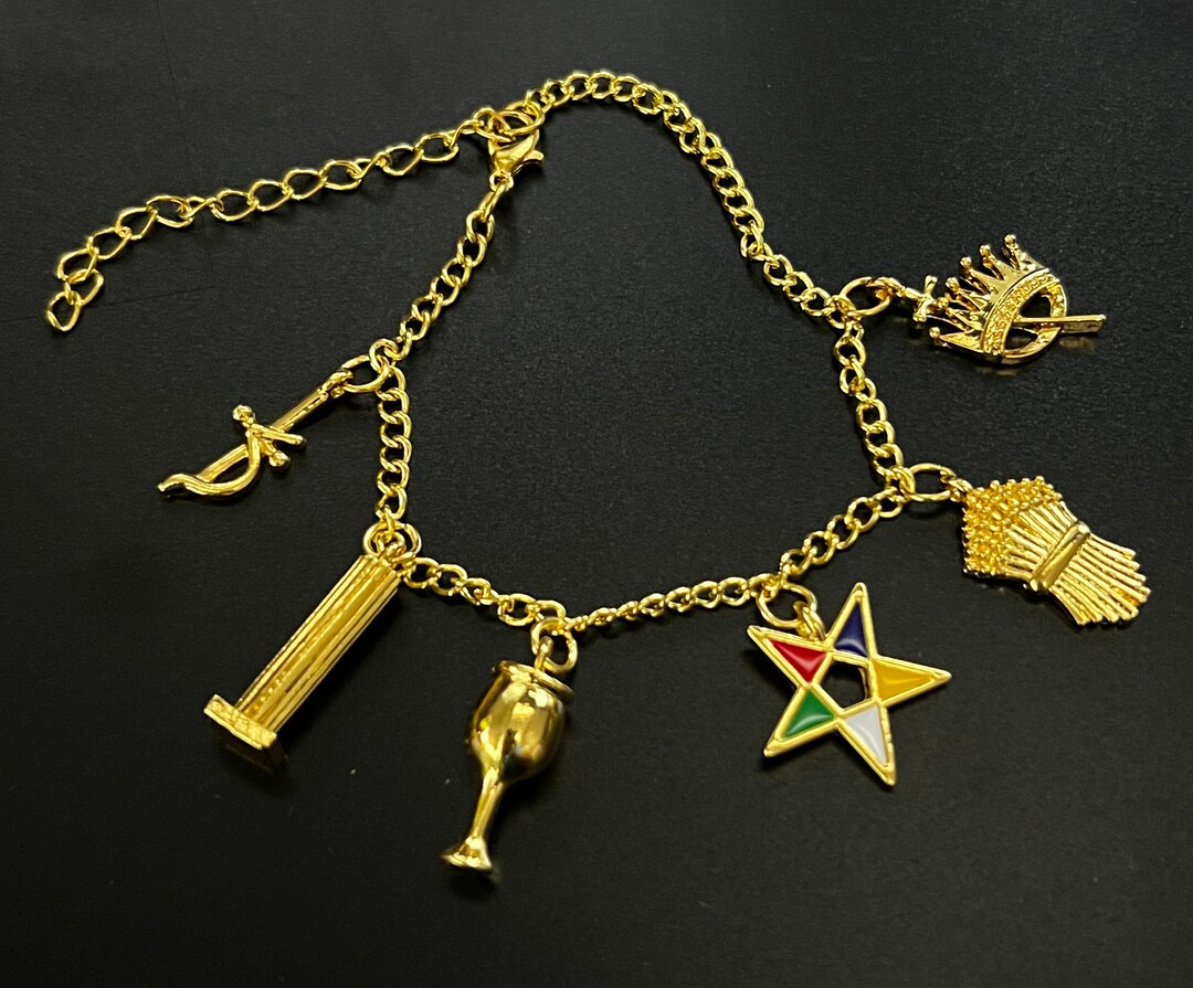 Order of Eastern Star OES Charm Bracelet OES Sorority Bracelet ...