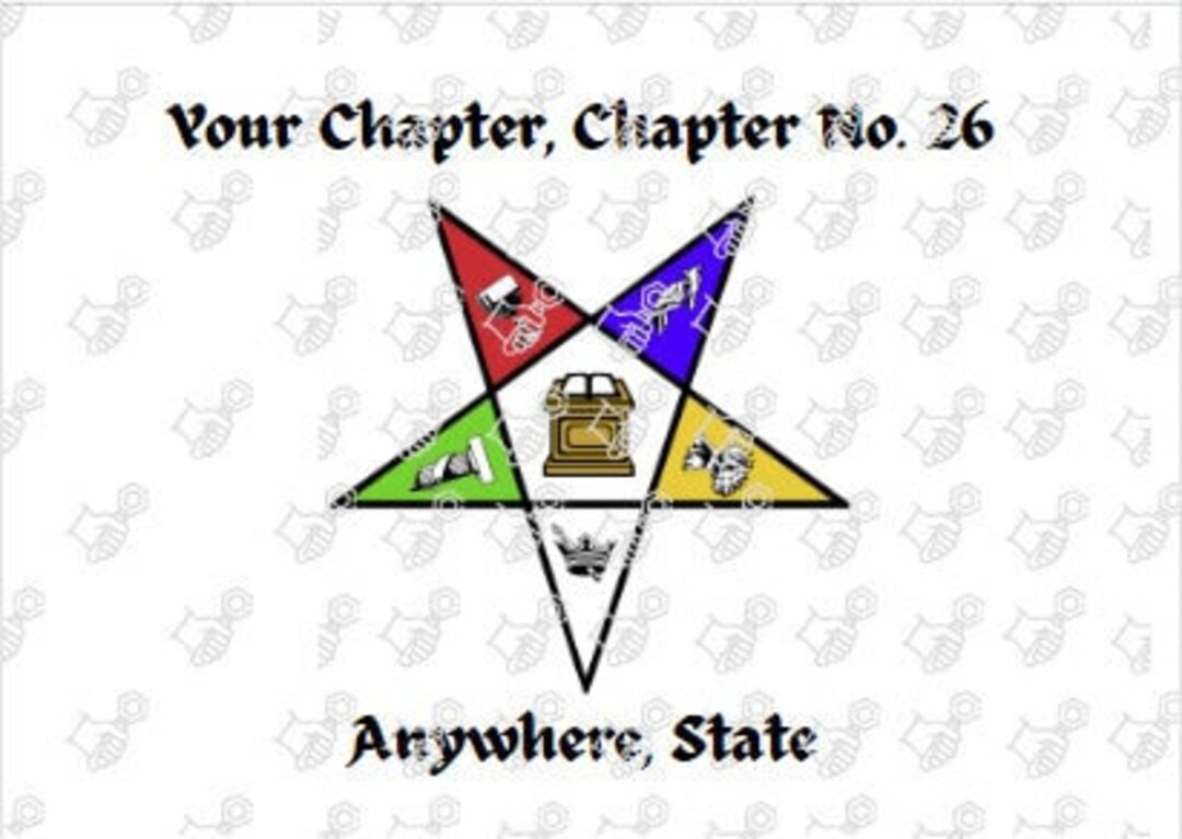 Oes Customized Chapter Order of Eastern Star Sisters Sisterhood ...