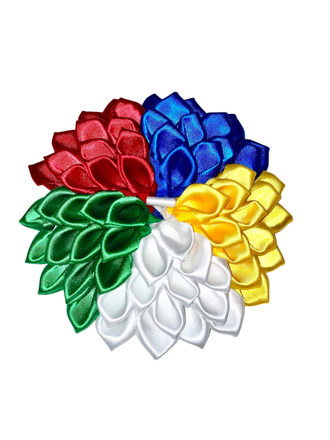 OES Order of Eastern Star Colors Flower Brooch, Flower Corsage Broach ...