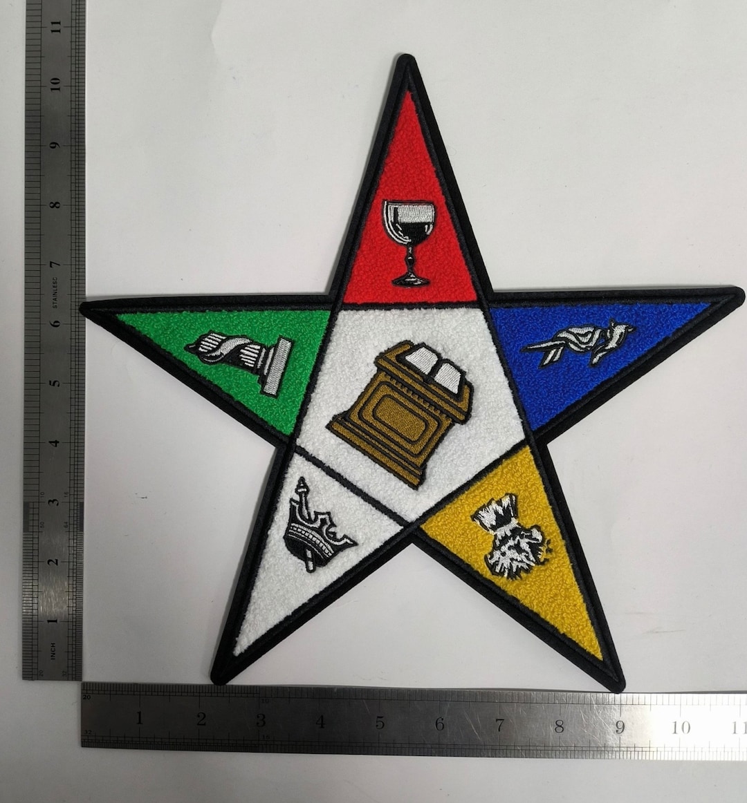 OES Order of Eastern Star Chenille Patch, Jackets, Sweatshirt Patches ...