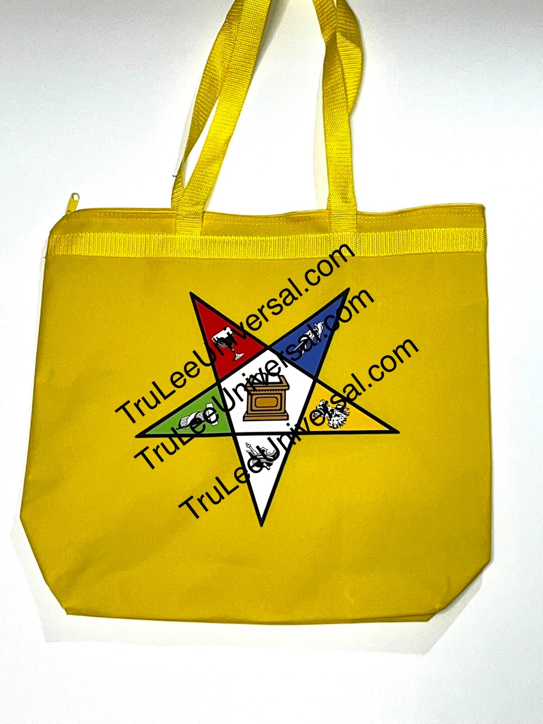 Order of Eastern Star OES Logo Large Yellow Bag W/ Zipper - Etsy